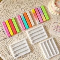 China Spanish English Letter Long Candle Silicone Mold DIY Aromatherapy Stick Wax Gypsum Decoration Mold for sale