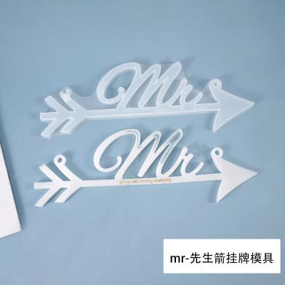 China DIY Crystal Resin Drip Mold For English Signboards, Gentleman/lady Nameplates, Door Signs, And Instruction Silicone Molds for sale