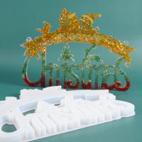 China DIY Crystal Dropping Mold Christmas Series Listing Santa Claus Snowman Theme Silicone Mold for sale