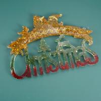 China DIY Crystal Dropping Mold Christmas Series Listing Santa Claus Snowman Theme Silicone Mold for sale