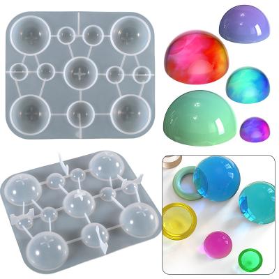 China DIY Crystal Dropper Mold, Semi-circular Sphere, Ice Grid, Table Decoration, Silicone Mold, Spot Wholesale for sale