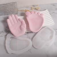 China Crystal Dropper Resin Feet Palm Plate Silicone Mold DIY Gypsum Cement Soap Box Ornament for sale