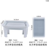 China DIY Crystal Dropper Coaster Set Mold Rectangular Coaster Set Rectangular Swing Table Silicone Mold for sale