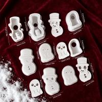 China DIY Cross Border Halloween Ghost Christmas Snowman Silhouette Night Light Aromatherapy Gypsum Silicone Mold for sale