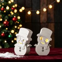 China DIY Cross Border Halloween Ghost Christmas Snowman Silhouette Night Light Aromatherapy Gypsum Silicone Mold for sale