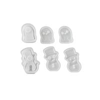 China DIY Cross Border Halloween Ghost Christmas Snowman Silhouette Night Light Aromatherapy Gypsum Silicone Mold for sale