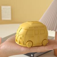 China Cross Border New Product Small Bus Silicone Mold DIY Small Bus Aromatherapy Candle Decoration Gypsum Mold for sale
