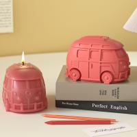 China Cross Border New Product Small Bus Silicone Mold DIY Small Bus Aromatherapy Candle Decoration Gypsum Mold for sale