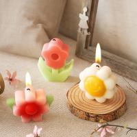 China Wholesale Resin Sunflower Flower Ornament Scented Candle Gypsum Plant Stand Silicone Mold for sale