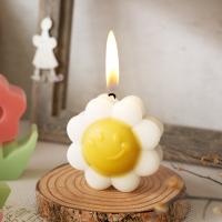 China Wholesale Resin Sunflower Flower Ornament Scented Candle Gypsum Plant Stand Silicone Mold for sale