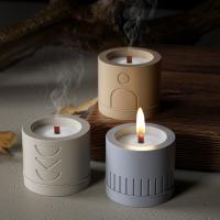 China Nordic Modern Minimalist Ins Round Geometric Pattern Storage Jar Silicone Mold DIY Aroma Gypsum Candle Cup Grind for sale