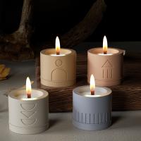 China Nordic Modern Minimalist Ins Round Geometric Pattern Storage Jar Silicone Mold DIY Aroma Gypsum Candle Cup Grind for sale
