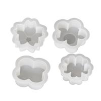 China DIY Crystal Dropper Resin Gypsum Four Leaf Clover Five Leaf Petal Flower Candle Ornament Silicone Mold for sale