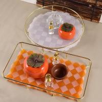 China DIY Crystal Dropping Resin Gypsum Irregular Lace Fruit Plate Chessboard Pattern Table Silicone Mold for sale