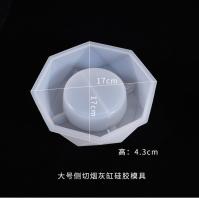 China Large Crystal Resin Mirror Ashtray Silicone Mold Resin Decorative Container Smooth Surface No Polishing Manufacturer Wholesale for sale