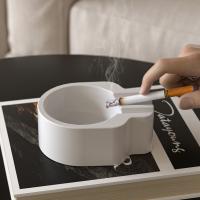 China Gypsum Cement Halloween Skull Ashtray Storage Box DIY Aromatherapy Candle Cup Silicone Mold for sale