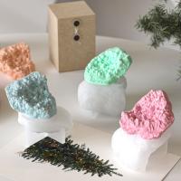 China Simulation Gypsum Rock Stone Ornament Silicone Mold DIY Irregular Aromatherapy Candle Dropper Mold for sale