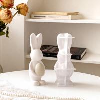 China Easter Rabbit Gypsum DIY Mold Egg Hug Heart Aromatherapy Candle Dropping Silicone Mold Cross Border Explosive Product for sale
