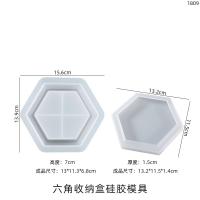 China DIY Crystal Dropper Gypsum Flowerpot Grinding Tool Octagonal Potted Plant Hexagonal Storage Box Cover Silicone Mold for sale