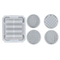 China Ins Style Fish Scale Flag Fish Scale Pattern Diamond Grid Pattern Coaster Storage Box Base Gypsum Silicone Mold for sale
