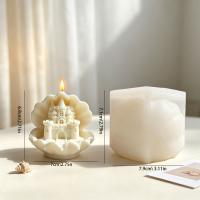 China Cross Border Popular Shell Castle Aromatherapy Candle Silicone Mold DIY Three-dimensional Decorative Ornament Gypsum Mold for sale