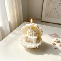 China Cross Border Popular Shell Castle Aromatherapy Candle Silicone Mold DIY Three-dimensional Decorative Ornament Gypsum Mold for sale