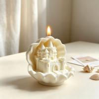 China Cross Border Popular Shell Castle Aromatherapy Candle Silicone Mold DIY Three-dimensional Decorative Ornament Gypsum Mold for sale