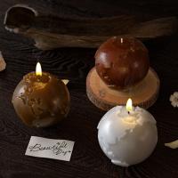 China Round Scented Candle Ornament Resin Casting Mold DIY Earth Gypsum Accessory Silicone Mold Wholesale for sale