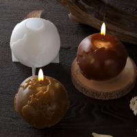 China Round Scented Candle Ornament Resin Casting Mold DIY Earth Gypsum Accessory Silicone Mold Wholesale for sale