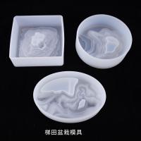 China DIY Crystal Dropper Mold, Elliptical Terraced Pot Mold, Table Decoration, Silicone Mold for sale