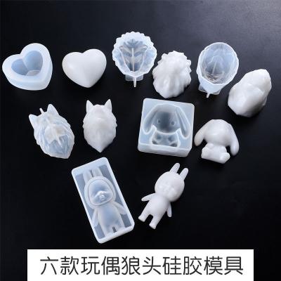 China Dropping Glue Mold, Wolf Head Lion Gorilla Mold, Love Sleeping Baby, Drooping Ear Rabbit, High Mirror Silicone Mold for sale
