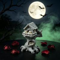 China DIY Halloween Ghost Tree House Castle Ghost House Aromatherapy Candle Gypsum Decoration Silicone Mold Wholesale for sale