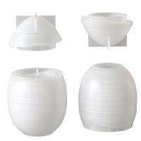 China Striped Egg Shaped Gypsum Storage Jar Silicone Mold DIY Easter Aroma Diffuser Wax Candle Holder Decoration Mold for sale