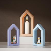 China Large, Medium And Small-sized House Dropper Candle Mold Aromatherapy Gypsum Hollow House Base Silicone Mold for sale