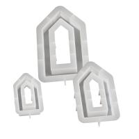China Large, Medium And Small-sized House Dropper Candle Mold Aromatherapy Gypsum Hollow House Base Silicone Mold for sale