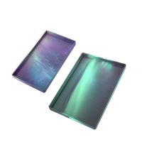 China DIY Crystal Resin Mold Rectangular Coaster Tray Tea Set Display Container Silicone Mold Wholesale for sale