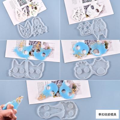 China DIY Crystal Dropper Molds, Multiple Animal Fist Buckles, Defense Ornaments, Silicone Molds, Spot Wholesale for sale