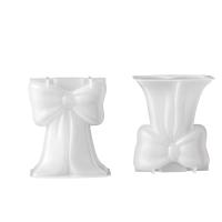 China Ins Style Bow Vase Silicone Mold DIY Aromatherapy Gypsum Flower Pot Ornament Dropping Mold for sale