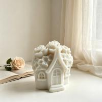 China Cross Border New Rose Blossom House Silicone Mold Aromatherapy Candle DIY Mold Factory Direct Supply for sale