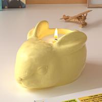 China Easter Rabbit Storage Box Gypsum Silicone Mold DIY Aromatherapy Candle Cup Fragrance Stone Ornament Dropping Mold for sale