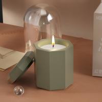 China DIY Handmade Gypsum Cement Aromatherapy Candle Cup Gypsum Storage Jar Mirror Silicone Mold Creative Ornament for sale