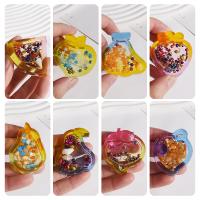 China DIY Crystal Drop Glue Strawberry Vegetable Pear Watermelon Banana Peach Persimmon Fruit Series Quicksand Pendant Silicone Mold for sale