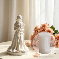 China Cross Border Flower Girl Aromatherapy Candle Silicone Mold DIY Three-dimensional Bridal Ornament Gypsum Mold for sale