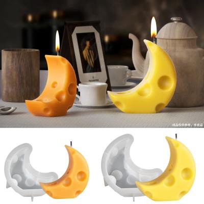 China DIY Crystal Dropping Gel Mirror Resin Moon Cheese Gypsum Candle Decoration Decoration Silicone Mold for sale