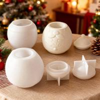 China Big Bearded Santa Claus Storage Can Silicone Mold DIY Aromatherapy Gypsum Candle Cup Dropping Mold for sale