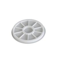 China Minimalist Ins Flower Bottle Round Striped Hollow Tray Silicone Mold DIY Aromatherapy Ornament Gypsum Mold for sale