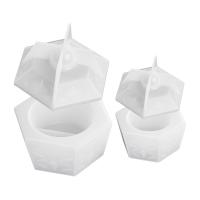 China Dropping Resin Hexagonal Concave Pattern Storage Box, Potted Plant Grinding DIY Gypsum Candle Cup, Silicone Mold Wholesale for sale