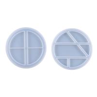 China DIY Crystal Resin Mold Round Grid Gasket Small Accessory Storage Tray Silicone Mold Stock Wholesale for sale