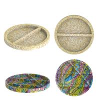 China DIY Crystal Resin Mold Round Grid Gasket Small Accessory Storage Tray Silicone Mold Stock Wholesale for sale