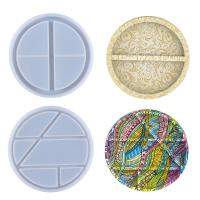 China DIY Crystal Resin Mold Round Grid Gasket Small Accessory Storage Tray Silicone Mold Stock Wholesale for sale